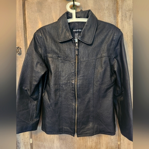 Halston Heritage | Jackets & Coats | Vintage Halston Leather Jacket ...